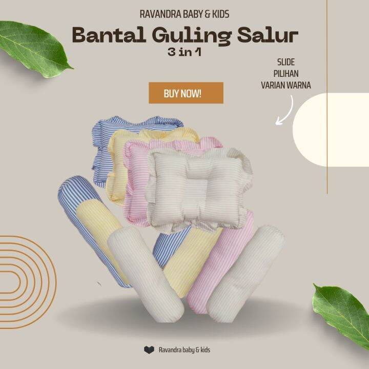 Bantal Guling Bayi 1 set Motif Salur | Lazada Indonesia