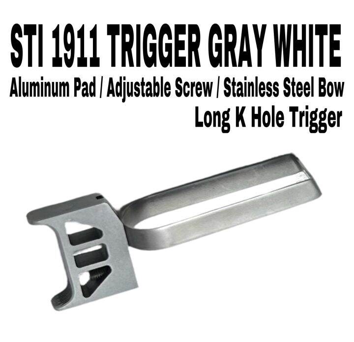 STI 1911 TRIGGER… Tactical flat skeletonized long K hole trigger in ...