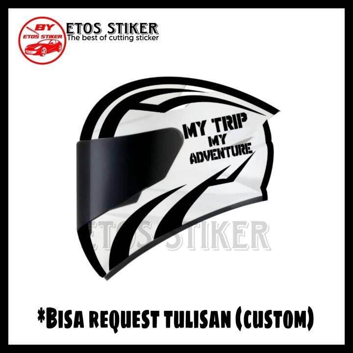 Stiker Helm Custom Stiker cutting Helm full face desain tulisan custom ...