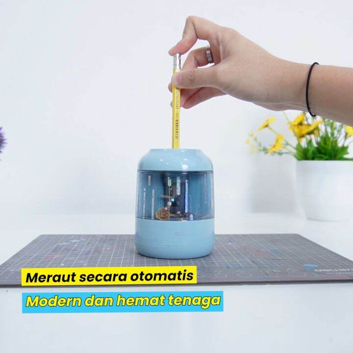 Deli Electric Pencil Sharpener / Rautan Pensil Otomatis Lucu EH508 ...