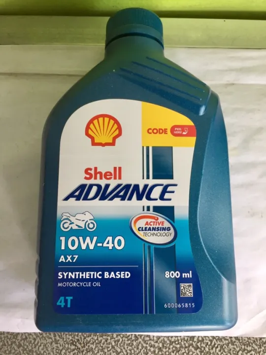 Shell Advance Motorcycle Oil 4T AX7 10W-40 800ml | Lazada PH