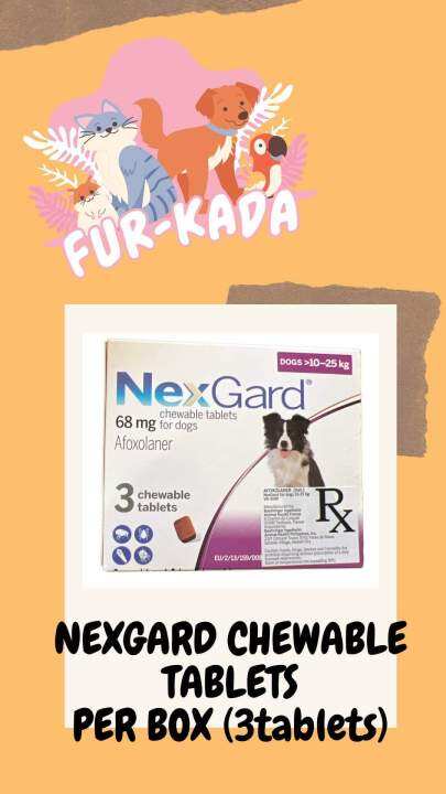 Nexgard Chewable Tablet per BOX (3 Tablets) 10-25KG | Lazada PH