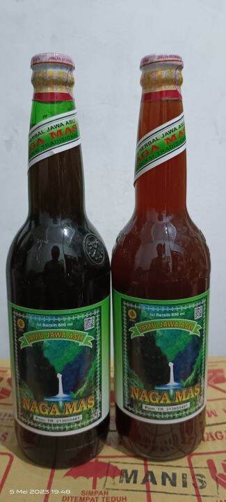 Jamu Jawa asli cap Naga mas - 600 mL - Manis - pahit - Khasiat Pegal ...