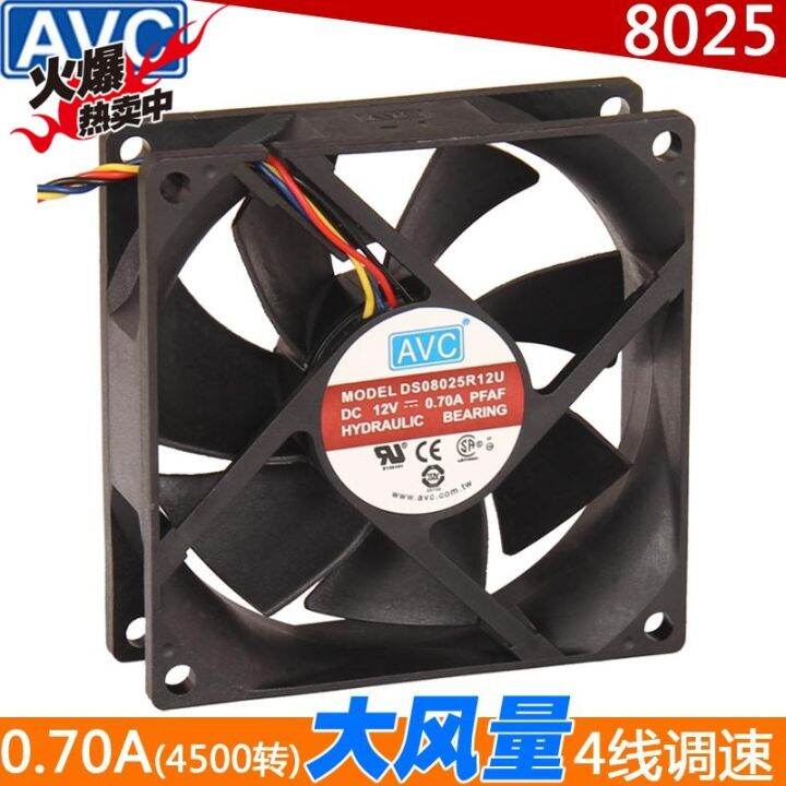AVC 8cm Fan 4-Pin/Wire Hydraulic CPU Fan Chassis Fan with PWM Speed ...