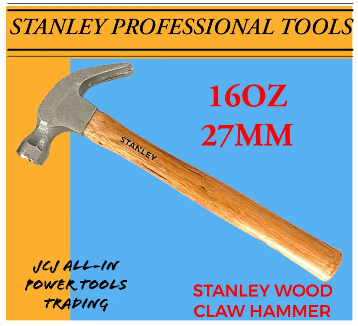 STANLEY CLAW HAMMER WOOD 27MM/ ORIGINAL CLAW HAMMER 27MM STANLEY(BIG ...