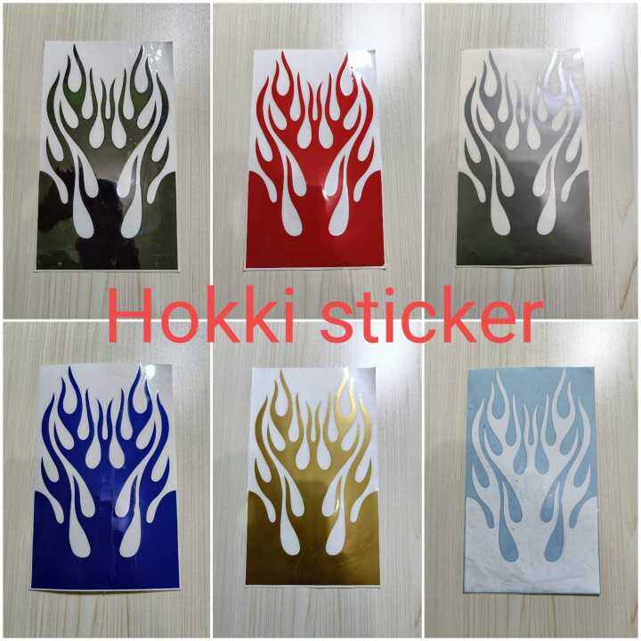 Sticker sepakbor motor motif api stiker spakbor motor universal ...