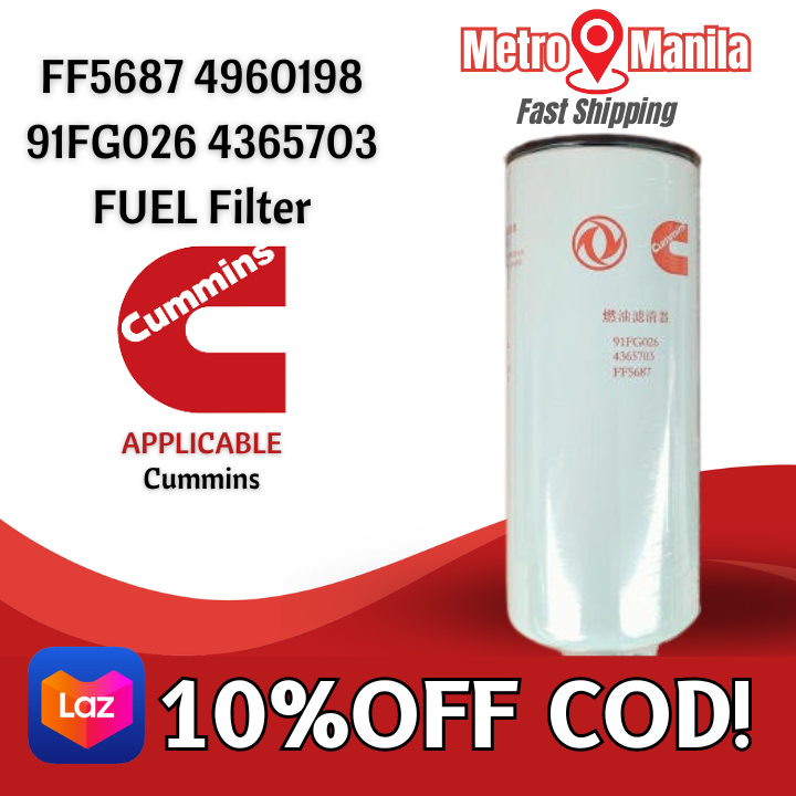 FF5687 4960198 91FG026 4365703 Fuel Filter Cummins | Lazada PH