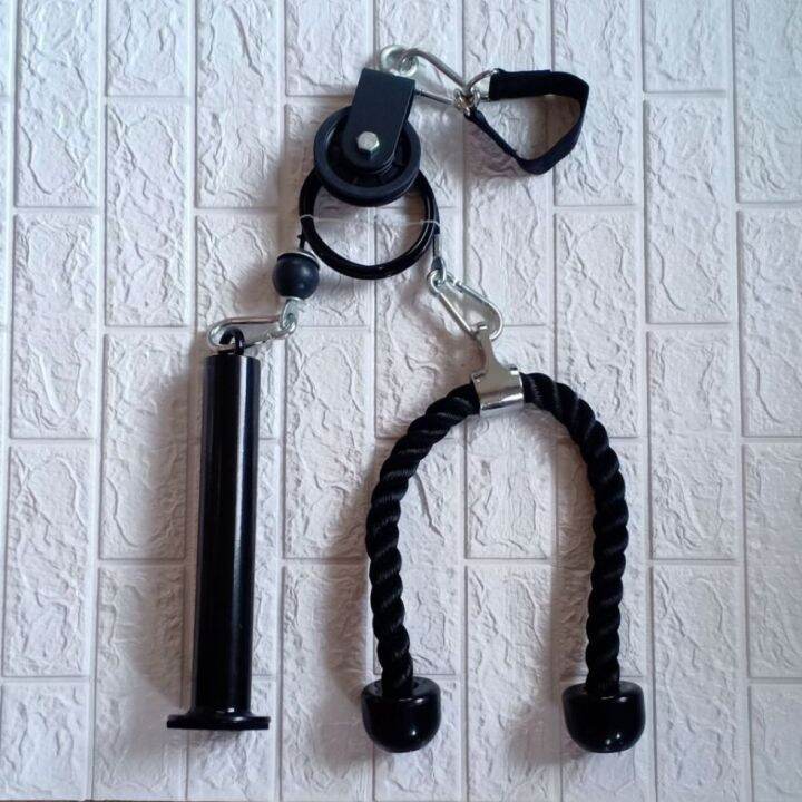 DIY GYM CABLE MACHINE LAT PULLDOWN TRICEP ROPE PULLEY CABLE | Lazada PH