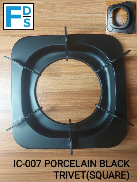IC-007 PORCELAIN BLACK TRIVET (SQUARE) | Lazada PH