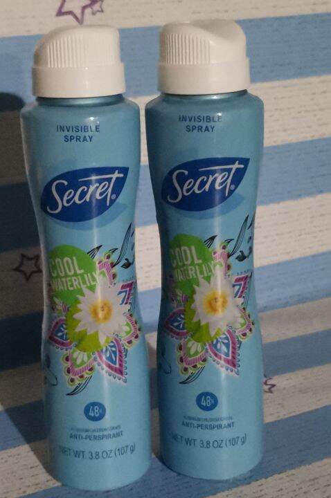 SECRET Cool Waterlily Anti-perspirant Invisible spray 107g | Lazada PH