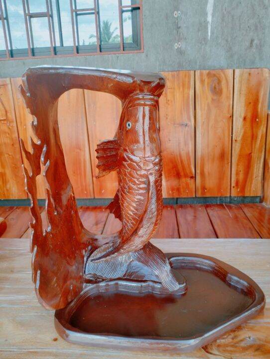 Sculptured Coil Fish(Narra Wood) | Lazada PH