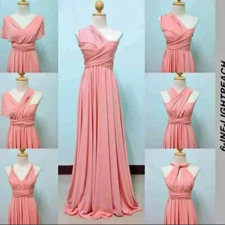 LIGHT PEACH Infinity Dress with Attached Tube Kids-Plus size | Lazada PH