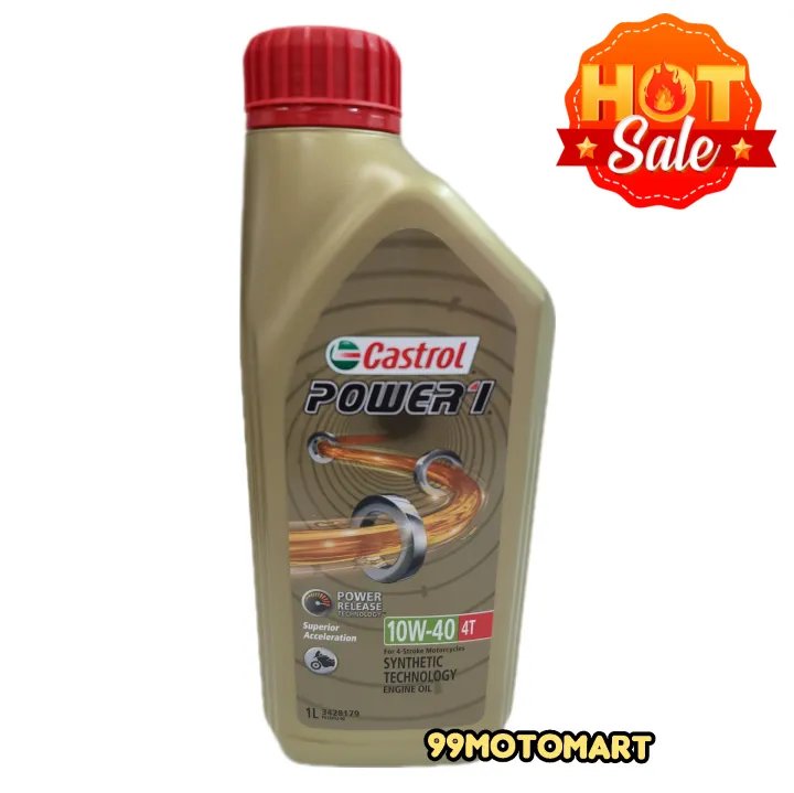 Castrol 4t Power1 10w40 1L Original Minyak Hitam Ex5 Lc135 Wave Fz150 ...