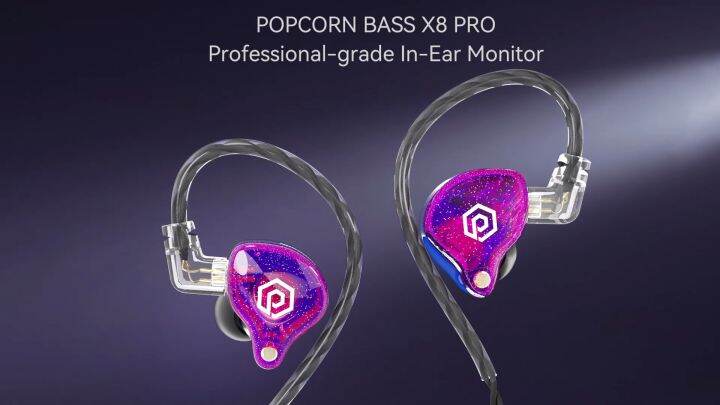 [NEW] Original Popcorn BASS X8 PRO Dynamic Detachable Gaming Earphones ...