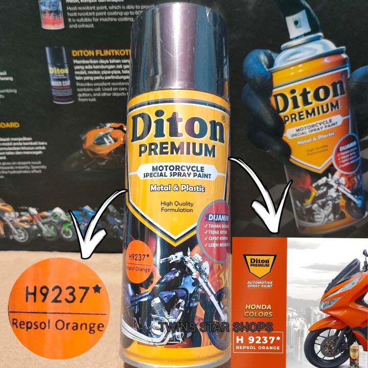 Pilok Cat Diton Premium Orange Repsol / Oren Repsol (9237) 400cc.Tahan ...