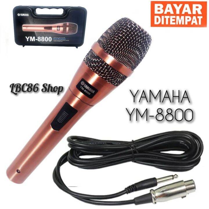 Mikrofon YAMAHA YM-8800 Microphone cable free koper | Lazada Indonesia