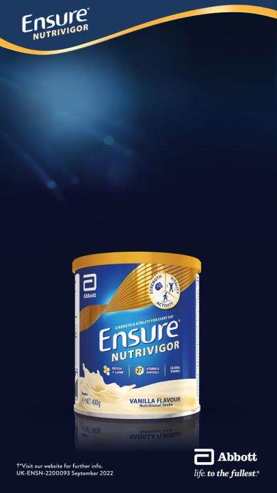 Combo 2 hộp Sữa bột Ensure Nutrivigor Shake Vanilla Calcium + Vitamin D 400g - UK | Lazada.vn