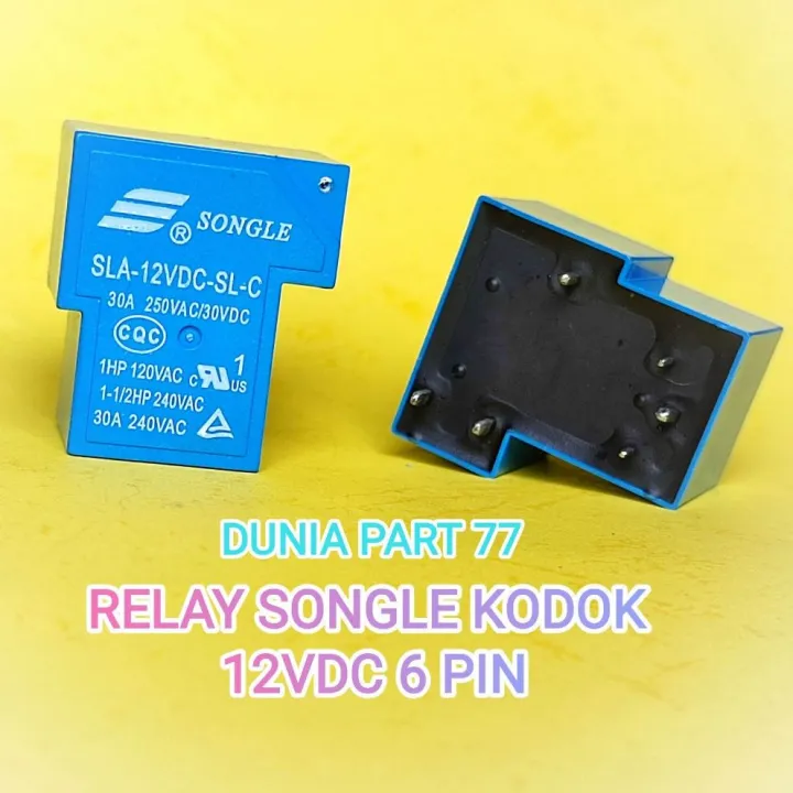 RELAY SONGLE 12V 30A RELAY KODOK 6 KAKI RILEY SONGLE 6 PIN | Lazada ...