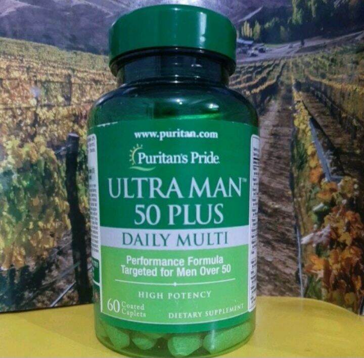 Ultra Man 50 Plus Multivitamin 60 caplets EXPIRY: March 2026 Puritan's ...