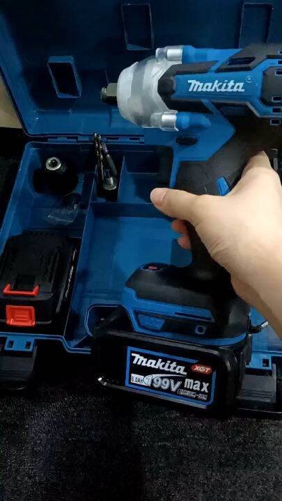 MAKITA ประแจไฟฟ้าไร้สาย 199V แบต 2 บล๊อคไฟฟ้า บล็อคไร้สาย ไฟฟ้าประแจผลกระทบ 2 แบตเตอรี่ลิเธียม ...