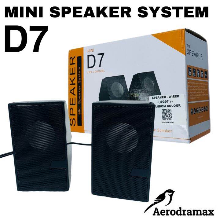 D7 MINI WIRE SPEAKER SYSTEM USB 2.0 CHANNEL | Lazada