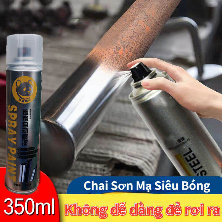 Sơn Mạ Crom Inox CHÍNH HÃNG - Hiệu Ứng Tráng Gương Mirror Chrome 350ml ...