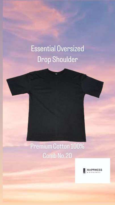 Oversized Premium Cotton Comb No.20 เสื้อยืด เสื้อโอเวอร์ไซค์ไหล่ตก ทรง ...