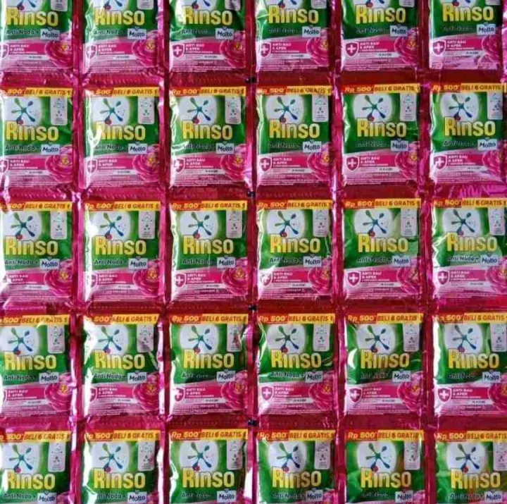 Rinso Molto Anti Noda 500 Sachet Renteng isi 42 Rinso Cair No Putus ...