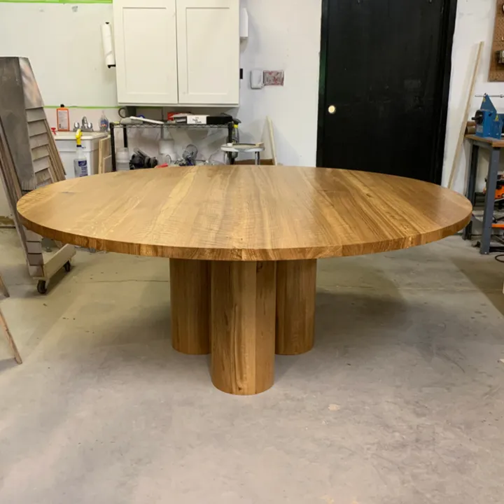 Meja Makan Bulat / Round Dining Table / Round Meeting Table 200 cm ...
