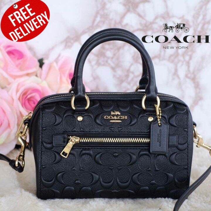 กระเป๋าสะพาย COACH CC944 MINI ROWAN CROSSBODY IN SIGNATURE LEATHER ...