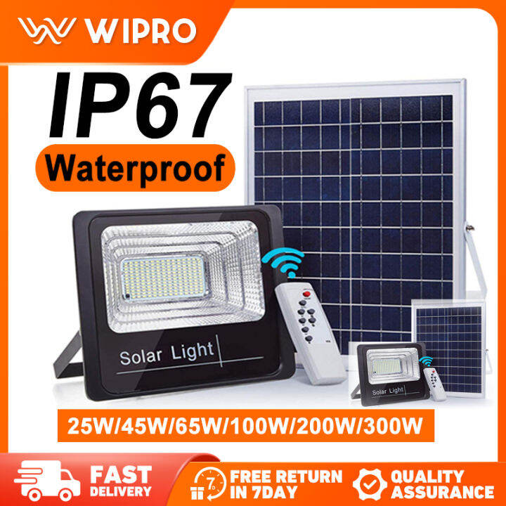 【24 Hours Ship】WIPRO Solar Light Outdoor Waterproof Solar Ligths Buy 1 ...