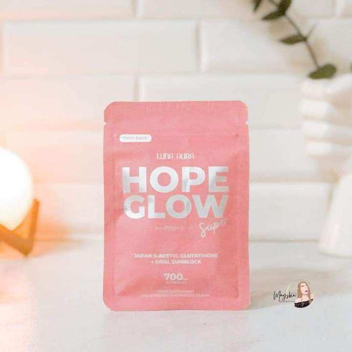 HOPE GLOW MINI SUPER BIGGIE 700mg (14caps) glutathione | Lazada PH