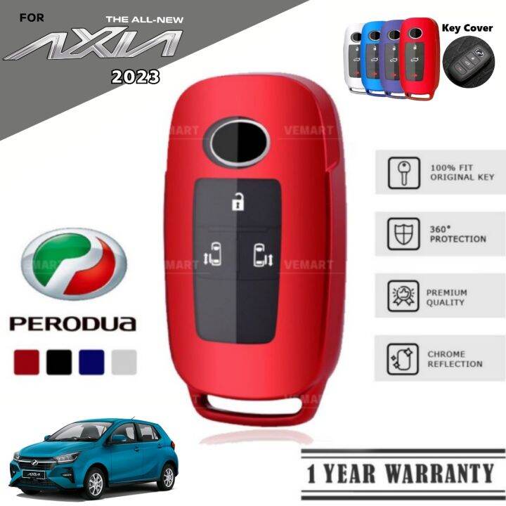 Vemart Perodua axia 2023 new car key cover case accessories | Lazada