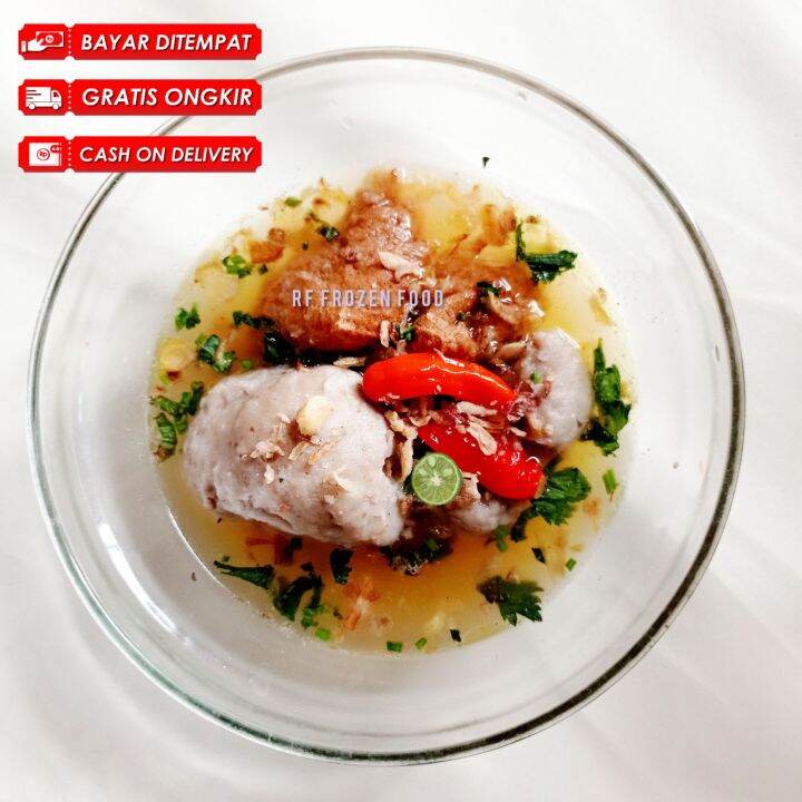 Baso Ayam Mentah Kemasan Frozen Food Isi Tetelan | RF Frozen Food ...