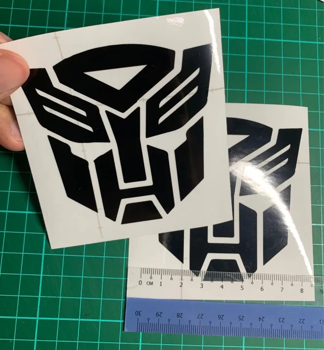 Sticker Transformers Autobot Transparent Black Sticker Motor Car fuel ...