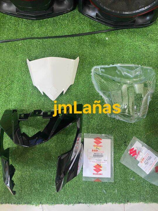 GENUINE HEADLIGHT SET WITH GLASS LENS (STANLEY) FOR RAIDER 150 FI R150 ...