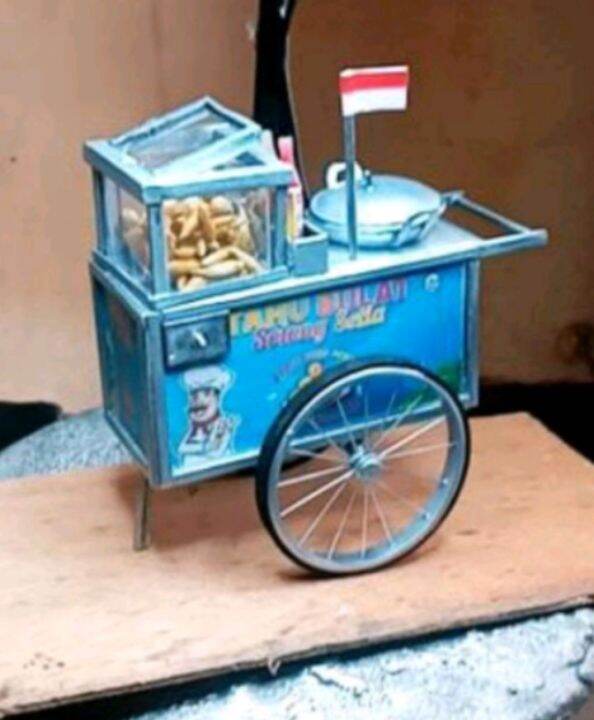 Miniatur gerobak tahu bulat dan Sotong 1:12 | Lazada Indonesia