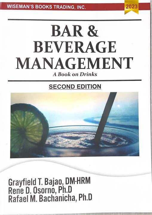 Bar & Beverage Management A Book on Drinks 2nd Edition | Lazada PH