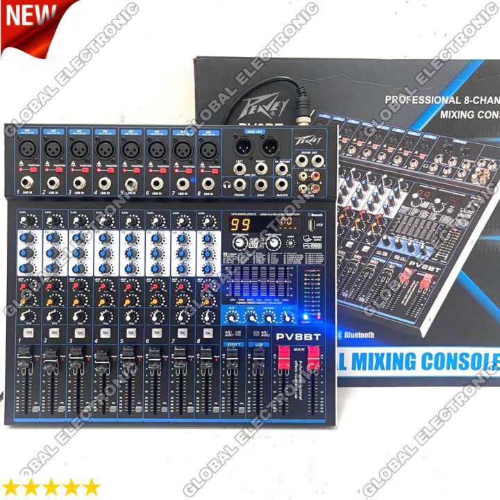 Mixer Audio Peavey PV8BT Mixer 8 Channel With Souncard Bluetooth USB PC ... Mixer Audio Peavey PV8BT Mixer 8 Channel With Souncard Bluetooth USB PC ...