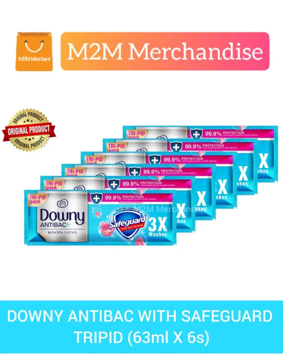 DOWNY ANTIBAC WITH SAFEGUARD TRIPID (63ml X 6s) SACHET | Lazada PH