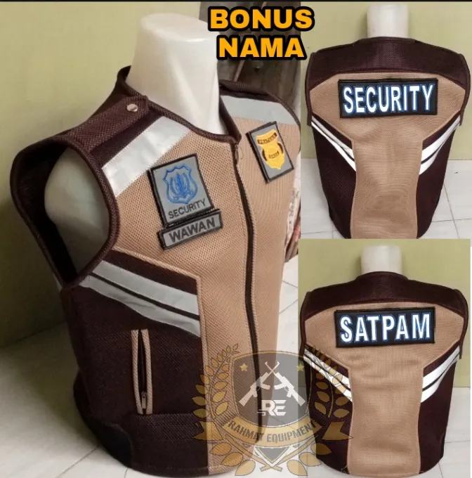Rompi Security Satpam Warna Terbaru Coklat Rompi Security Terbaru ...