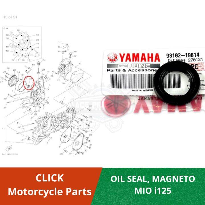 GENUINE OIL SEAL , MAGNETO MIO i125 | Lazada PH