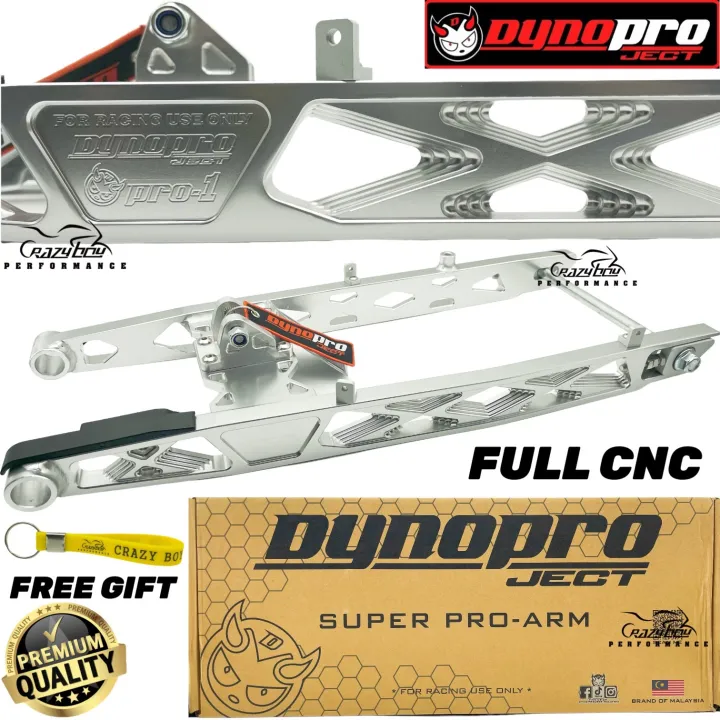 DYNOPRO SWING ARM PRO-1 Y15ZR Y16ZR LC135 100% CNC(+ 3 INCH) SILVER ...