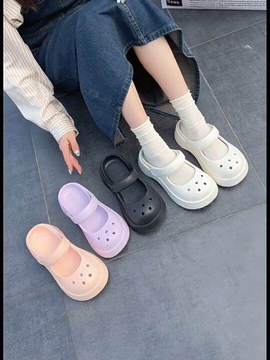 DARANE รองเท้าแตะหญิง รองเท้าหลุม รองเท้าหัวโต รองเท้าแตะ แฟชั้น ส่งจาก ...