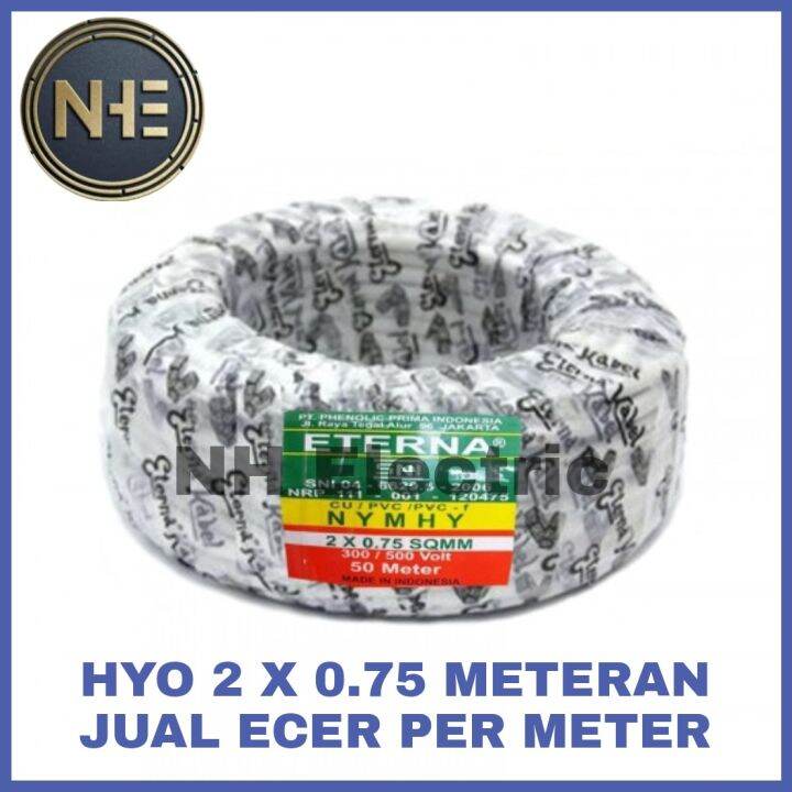 Kabel Eterna NymHyo 2x0,75mm Serabut Putih - Kabel Listrik Eterna ...