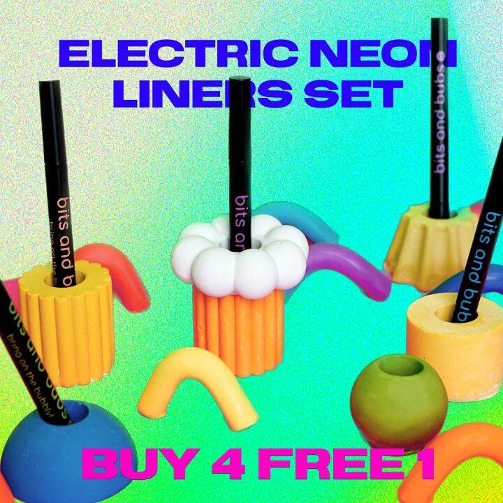 ELECTRIC NEON LINERS SET (BUY 4 FREE 1) / เซ็ทอายไลนเนอร์สีสัน (ซื้อ 4 ...