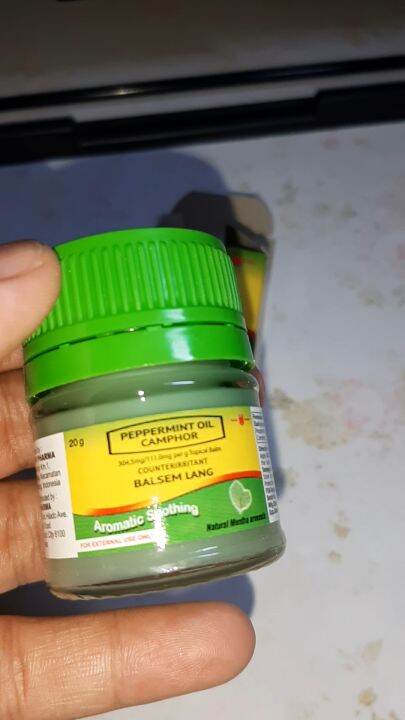Balsem Lang (Peppermint Oil and Camphor) Topical Ointment, 20 grams ...