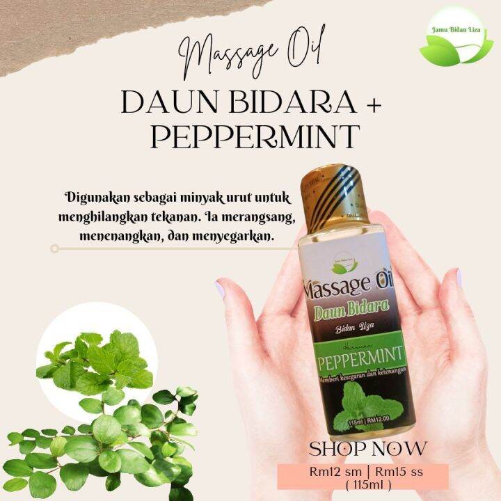 Massage oil Daun Bidara Peppermint | Lazada