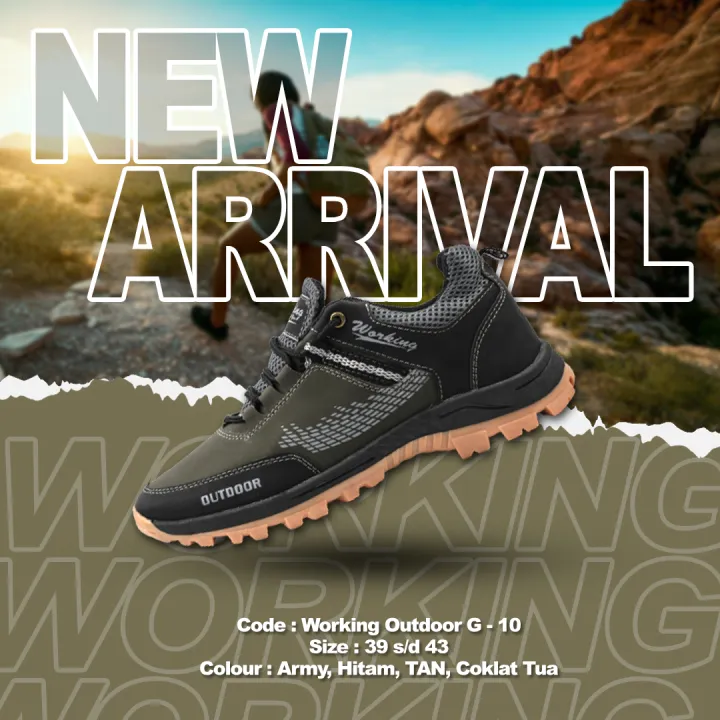 Sepatu Hiking Pria Low G-10 / Sepatu Gunung Luar Negeri Tracking Cross ...