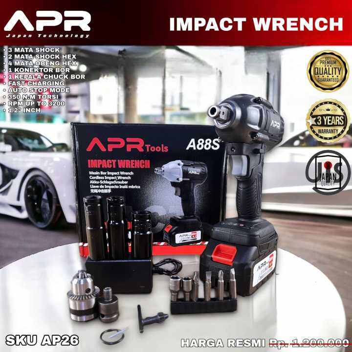 impact wrench APR JAPAN 48V standart AP26 lebih powerfull mesin pembuka ...